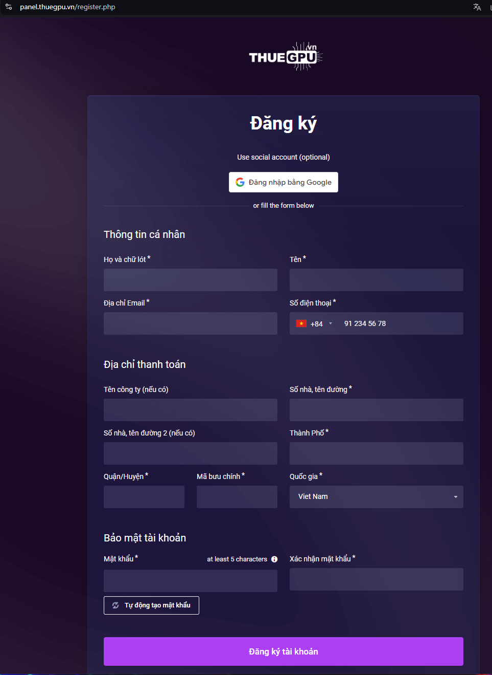 Hướng Dẫn Thuê Cloud GPU Theo Giờ Trên ThueGPU.vn
